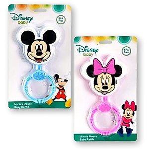 Disney Baby Toy Set Minnie Mouse and Mickey Mouse Rattle Toys
