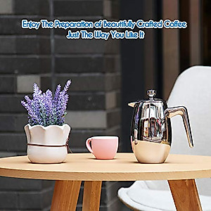 Easyworkz Nando French Press 23 oz Double Wall Insulated Thermal Coffee Maker,304 Stainless Steel Cafetiere