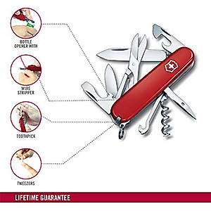 Victorinox Swiss Army Climber Pocket Knife (Red)