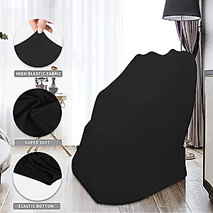 Easy-Going Massage Chair Cover Armchair Slipcovers, Recliner Wing Chair Slipcovers, Furniture Protector for Moving, Dust Proof Cover, Sofa Covers Removable Shield, Storage, Machine Washable (Black)