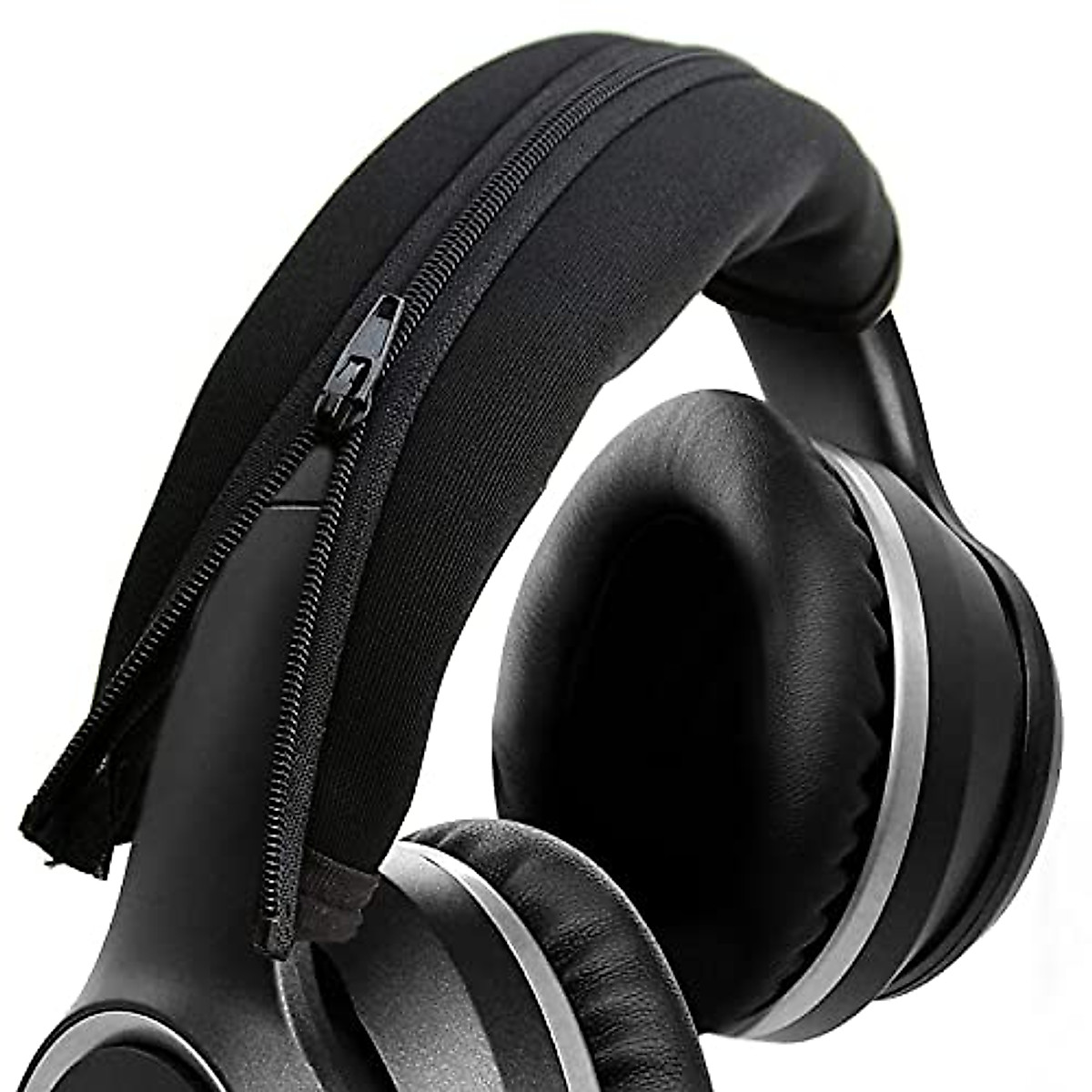 PChero Replacement Headphone Headband Cushion Pad Cover with Zipper, Head Band Protector Compatible with ATH M50, M40X, M40, G PRO X, HS50, HS60, HS70 Over Ear Headset (Black)