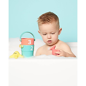 Simple Joys by Carter's Stacking Buckets and Ocean Squirties Bath Toy Bundle, One Size