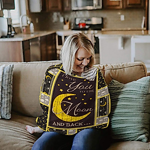 Car Seat Canopy Nursy Cover I Love You to The Moon and Back, Multi Use Breastfeeding Scarf for Infant Carseat Canopy Stroller Shopping Cart Highchair Romantic Words