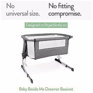 Bassinet Fitted Sheets 33x20 for Baby Beside Dreamer Bassinet & Bedside Sleeper – Snuggly Soft 100% Jersey Cotton – Dusty Blue + Navy – 2 Pack