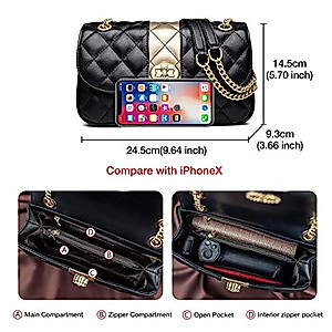 iFOXER Split Cow Leather Cross Body Bag Women's Crossbody Bags Mini Soft Cowhide Shoulder Bag for Girl (black1)