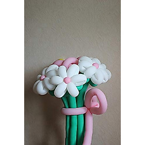 Treasures Gifted Long White Balloons - Animal Balloons - White 260 Balloons - White Long Balloons For Balloon Animals, 260q Balloons - Long White Balloon Animal Kit - 100 Pack Long Skinny Balloons