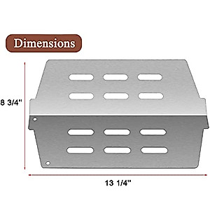 QuliMetal SUS304 Flavorizer Bars SUS304 Grill Burner and #65505 7622 Heat Deflector for Weber Genesis 300 Series (E310 E320 E330 S310 S320 S330) with Front Control Knobs