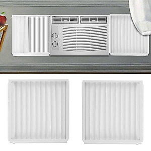 Window Air Conditioner, Side Panels and Frame Set, Adjustable Insulation AC Side Panels Dust-proof AC Side Panels AC Accessories for Winter and Summer Air Conditioner Accordion Filler Kit
