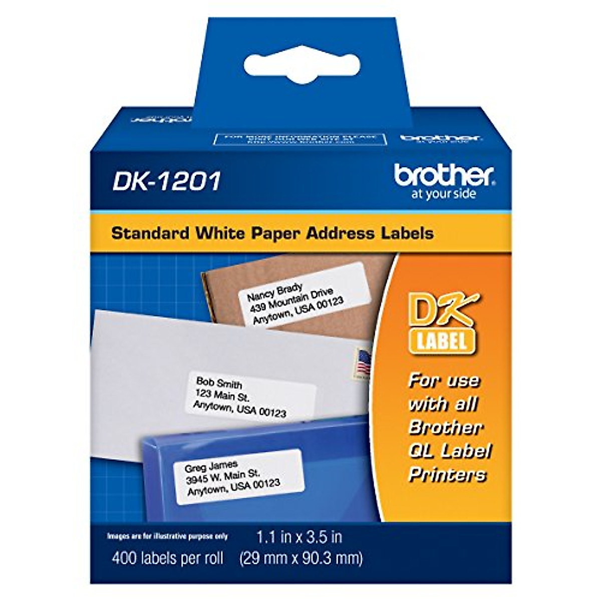 Brother DK Labels Shipping Variety Pack (DK1201 DK1202 DK1204 DK1208 DK1209)