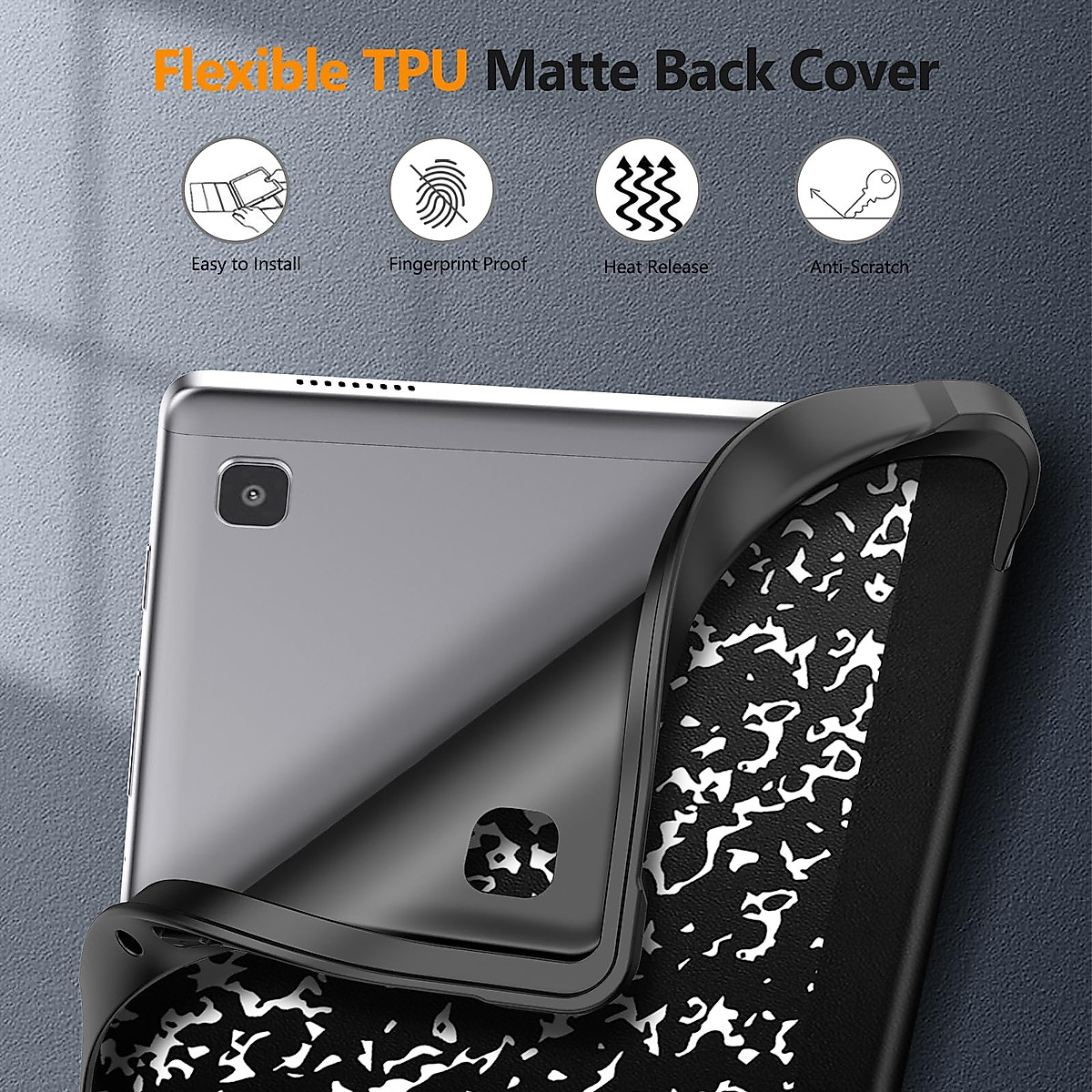 Fintie Slim Case for Samsung Galaxy Tab A7 Lite 8.7 Inch 2021 Model (SM-T220/T225/T227), Shockproof Kids Friendly Soft TPU Smart Stand Back Cover, Composition Book