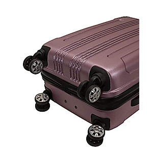 Rockland London Hardside Spinner Wheel Luggage, Pink, 3-Piece Set (20/24/28)