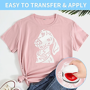 Lya Vinyl Heat Transfer Vinyl 12" x 10ft White Iron on Vinyl Roll for Cricut, Silhouette Cameo, Premium HTV for DIY Clothes, Bags, Shoes and Other Textiles