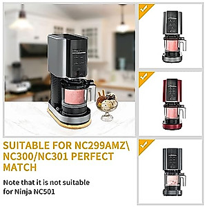 Compatible with Ninja NC299AMZ NC300 NC301 Ice Cream Maker Counter Slider for Ninja CREAMi Ice Cream Maker Sliders Under Cabinet Sliding Tray for Kitchen Countertop Storage Mover Sliding Caddy