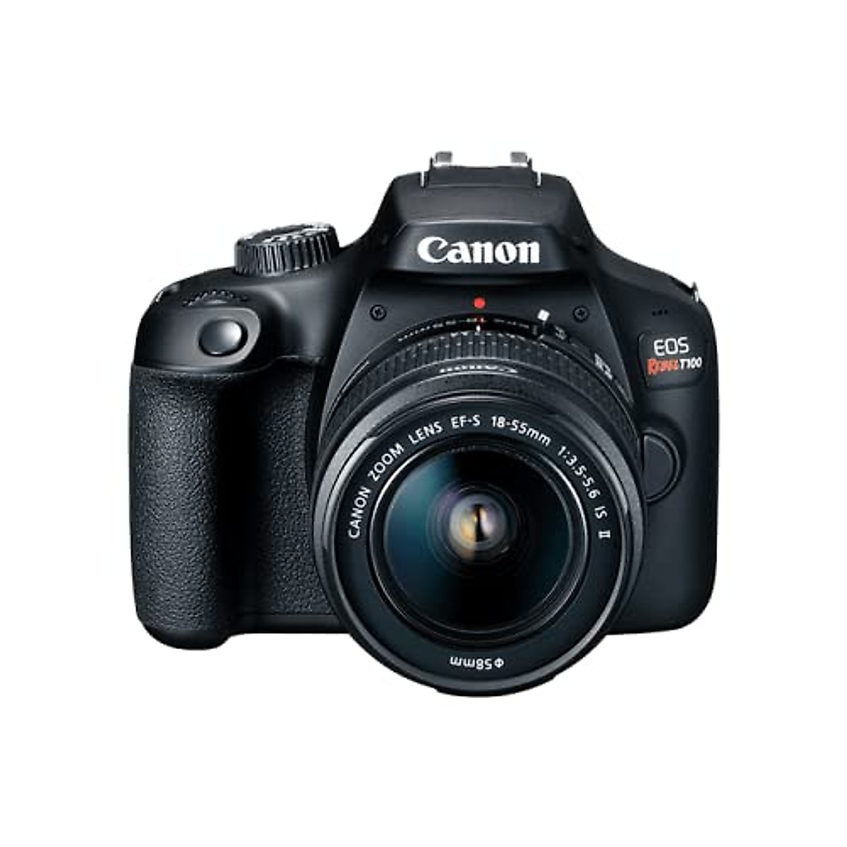 Canon EOS Rebel T100 / 4000D DSLR Camera with 18-55mm Lens, 4K Monitor, Mic, Headphones, 2 x 64GB Card, Filter Kit, Case, Photo Software, 3 x LPE10 Battery + More (Renewed)
