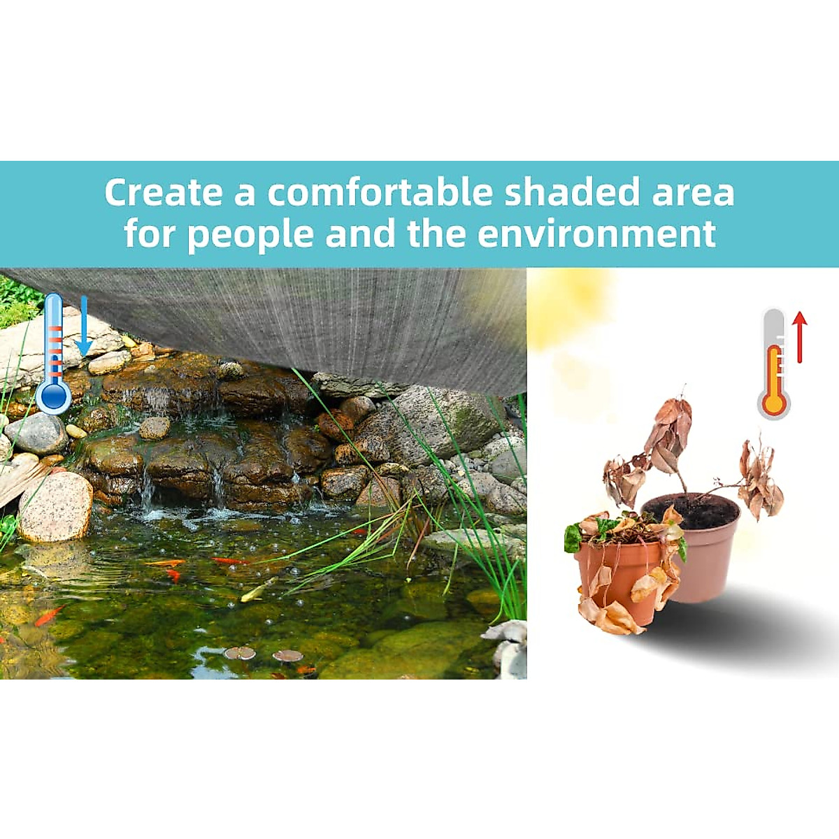 BeGrit 50% 6x10ft Shade Cloth with Grommets Garden Sun Mesh Sunblock UV Resistant Net for Garden Cover Flowers,Patio Plants,Chicken Coop,Greenhouse…