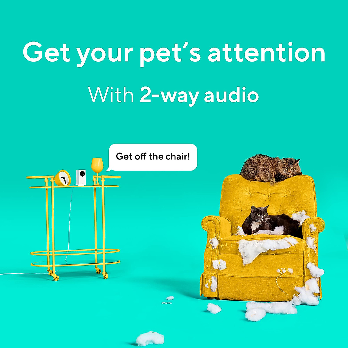 WYZE Cam Pan 1080p Pan/Tilt/Zoom Indoor 360° Pet Monitoring Camera 32GB MicroSD Card Class 10