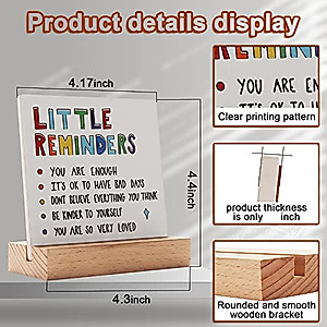 Mental Health Gift for Women, Little Reminders Office Decor Sign, Positivity Recovery Self Care Encourage Gift, Desk Decor Plaque Gifts