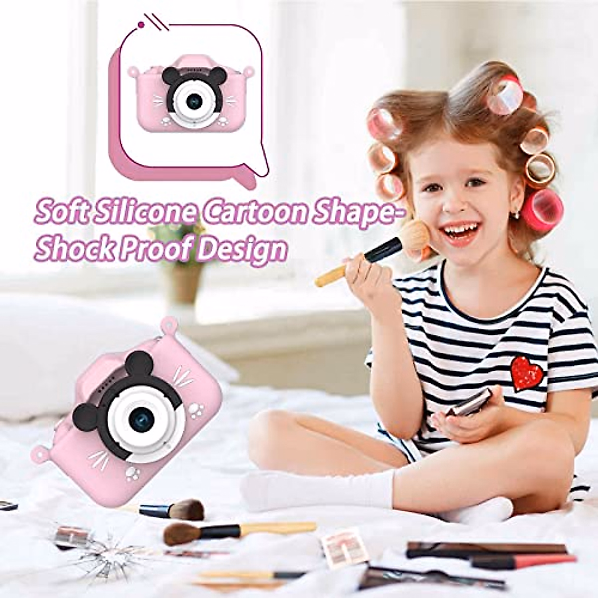 Spturn Kids Camera, 1080P HD Camera for Kids with 32 GB Card, 20MP Kids Digital Camera for Girls Boys Children Age 3-12 Year Old, Perfect Christmas Birthday Festival Gifts for Toddler (Pink)