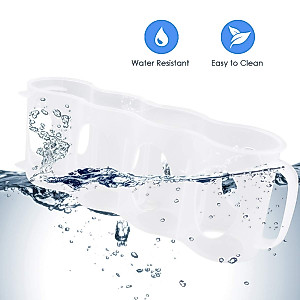 OSALADI 2pcs Refrigerator Organizer Bins 4 Section Pop Soda Can Dispenser Beverage Holder for Kitchen Fridge Freezer Countertops Cabinets