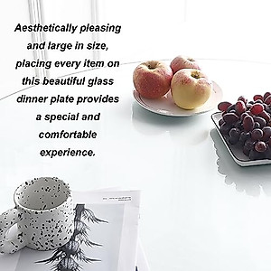 SAGIDAR Round Glass Table Top Marble Round Tempered Glass Dining Coffee Dinner, Round Table Glass 14IN 15IN 16IN, Round Kitchen Dining Table Top Furniture Home Furniture
