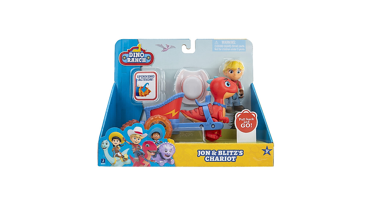 Dino Ranch Jon and Blitz Chariot Vehicle - Fun Dino Toys for Kids