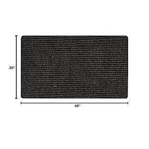 Mohawk Home Utility Floor Mat Solid Charcoal Grey (3' x 4') Perfect for Garage, Entryway, Porch, and Laundry Room