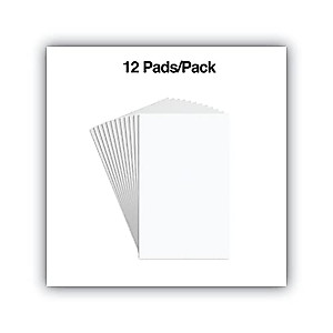 Universal M9-35615 100-Sheet 5 in. x 8 in. Unruled Scratch Pads - White (12-Piece/Pack)