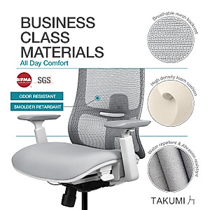 Takumi Ergonomic Office Chair Reclining High Back Mesh Chair, Home Office Desk Chairs with Wheels, Ergonomic Chair, Mesh Office Chairs with Lumbar Support, Best Office Chairs for Long Hours!