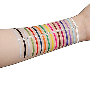 Rechoo Matte Liquid Eyeliner Set, 16 Colors Matte & Metal Waterproof Highly Pigmented Eye Liner Pencil/Superstay Liquid Eyeliner