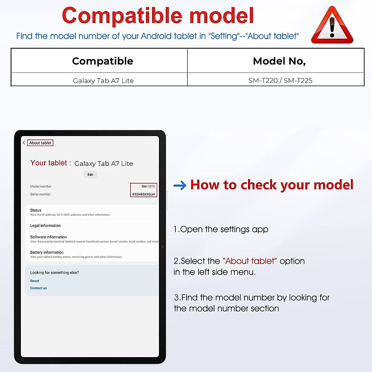 SPARIN 2 Pack Screen Protector for Samsung Galaxy Tab A7 Lite (SM-T220 / T225/T227), Tempered Glass Screen Protector for Galaxy Tab A7 Lite 8.7 Inch, Bubbles-Free