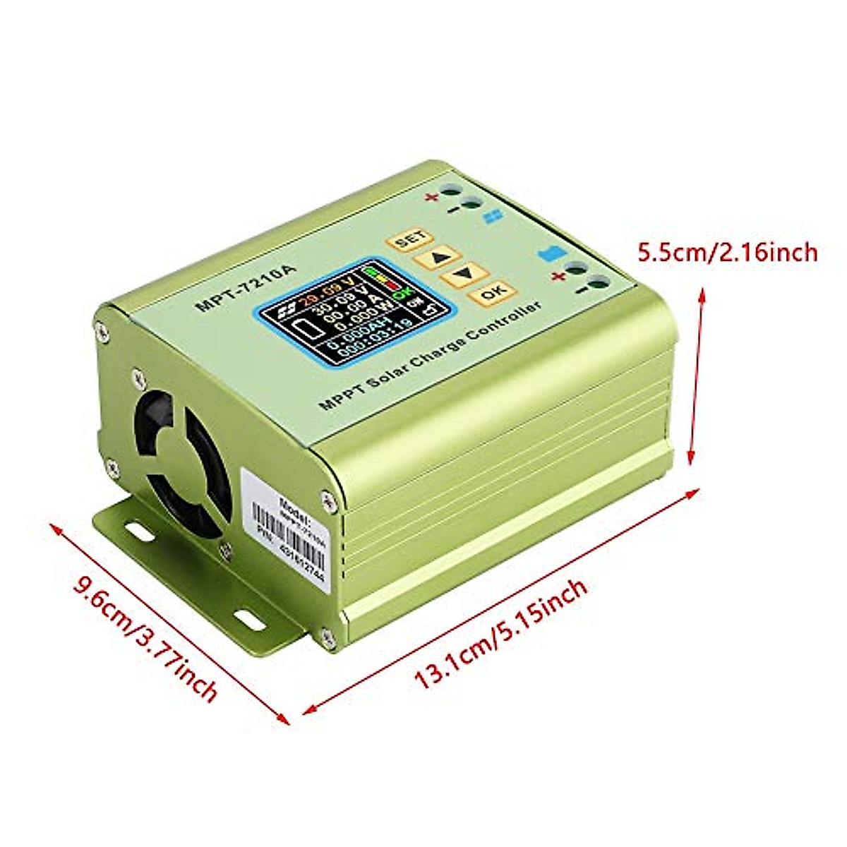 Solar Charge Controller,Delaman 30A Solar Panel Regulator Charger Controller,24V/36V Aluminum Alloy LCD Display for Lithium Battery
