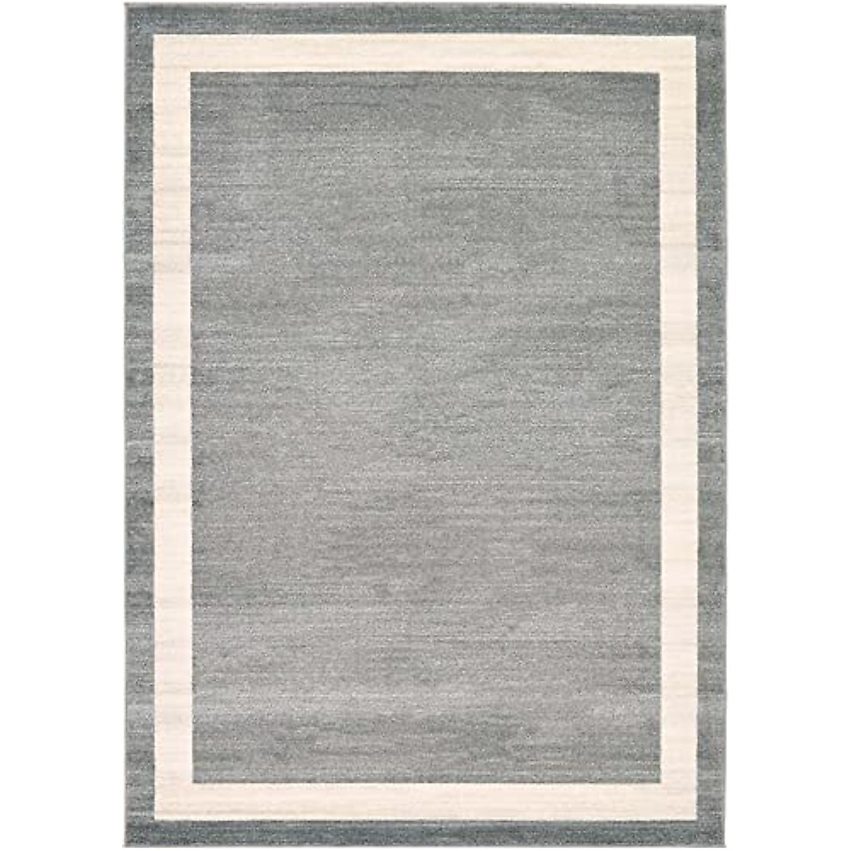 Unique Loom Del Mar Collection Area Rug-Transitional Inspired with Modern Contemporary Design, Rectangular 7' 0" x 10' 0", Gray/Ivory