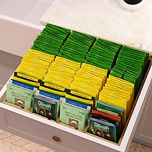 FUHUIM Bamboo k Cup Holder for Drawer Countertop, Coffee pod Holder Organizer , K- Cup Storage for Coffee Station Home Office and Kitchen (Bamboo)