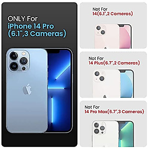 FireNova for iPhone 14 Pro Case, Silicone Upgraded [Camera Protection] Phone Case with [2 Screen Protectors], Soft Anti-Scratch Microfiber Lining Inside, 6.1 inch, Black