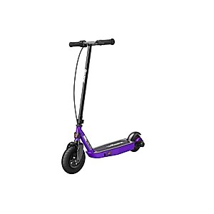 Razor Black Label E100 Electric Scooter for Kids Age 8 and Up, 8" Pneumatic Front Tire, Power Core High-Torque Hub Motor, Up to 10 mph, All-Steel Frame