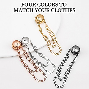 TOOVREN 4PCS Magnetic Clothing Clips, Tshirt Clips, Multifunction Magnetic Clothing Clips, Shirt Clips for Women Clothing, Clothing Clips for Fitting, Magnetic Hem Clip, Clothes Clips for Cardigans, Cuffs, Hijabs