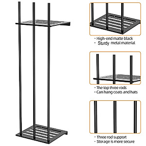 WOWOO 40" Blanket Holder Rack, Clothes Hat Blanket Towel Blanket Storage Holder On Wall, Blanket Ladder Blanket Rack Shelf for Living Room, Matte Black