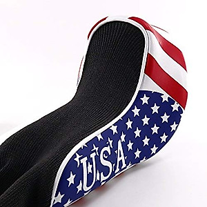 Craftsman Golf Stars and Stripes American USA US Flag Sock Headcover Head Cover for Scotty Cameron Taylormade Odyssey Hybrid (Sock Style)