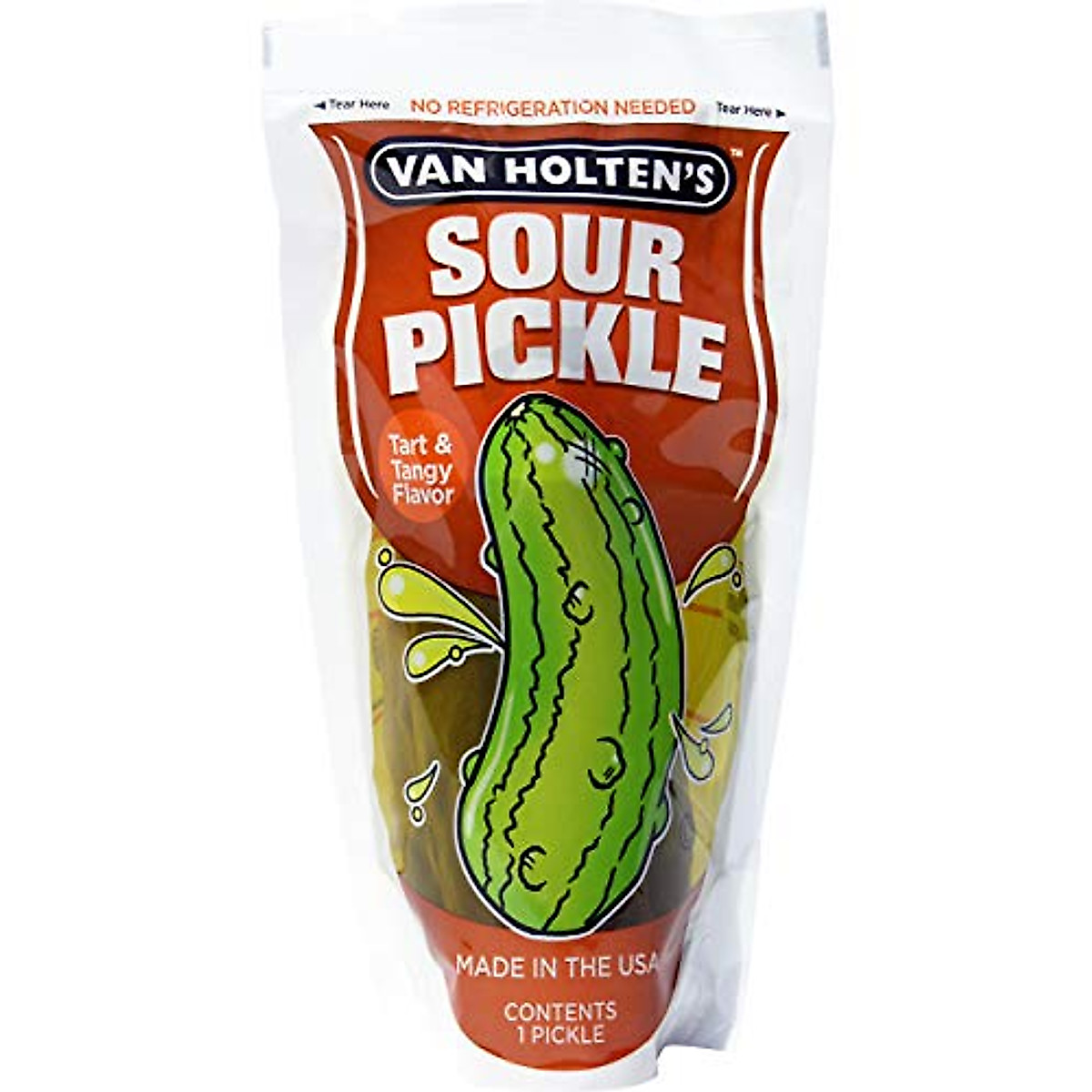 Van Holten's Pickles - Jumbo Sour Pickle-In-A-Pouch - 12 Pack
