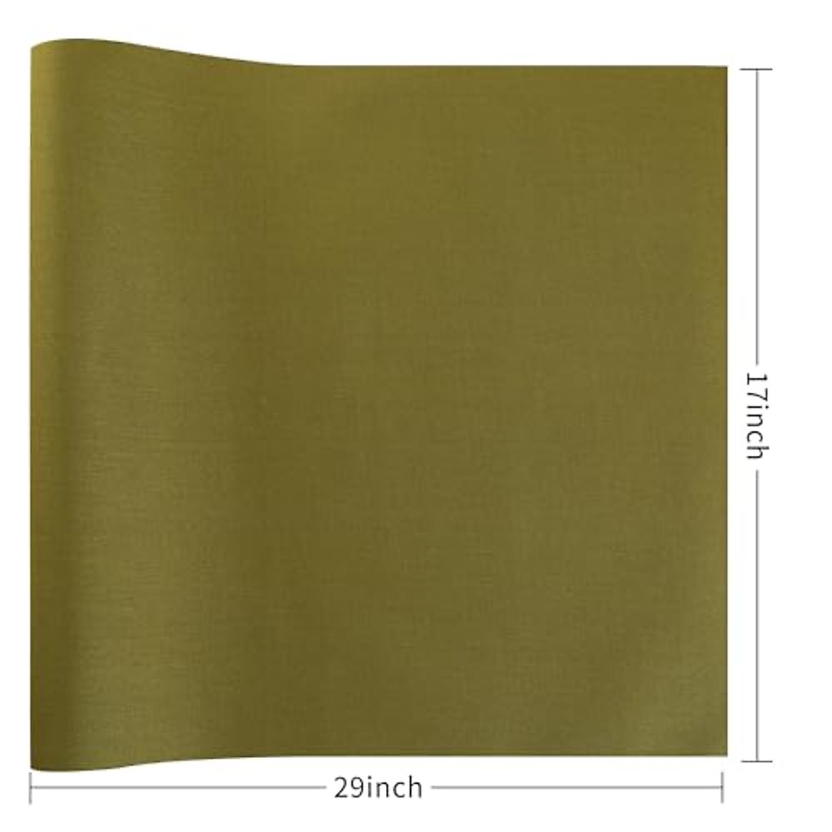 Wooqu Book Cloth, Fabric Surface and Paper Backed, Durable, Strong, 17x29”, for Book Binding, Army Green