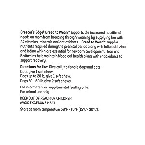 Revival Animal Health Breeder's Edge Breed to Wean Pre/Postnatal Vitamin for Cats/Small Dogs- 400 ct