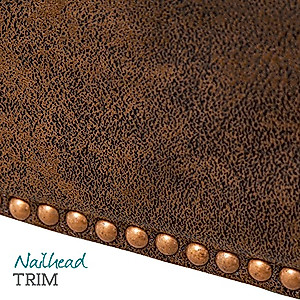 Abbyson Living Henry Reversible Sofa - Traditional Design, Fabric, Brown