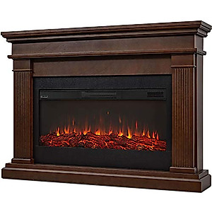 Beau 59" Landscape Electric Fireplace in Dark Walnut by Real Flame