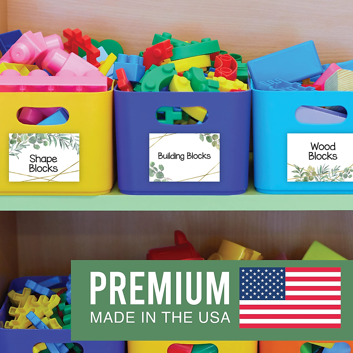 Eco-Friendly Greenery Name Tags for Kids & Classrooms