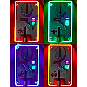 TW-389 Anti Finishing Colorful LED Light Coin Mech Acceptor Coins Selector for Arcade Machines/Toy Vending Machines/Slot Machine