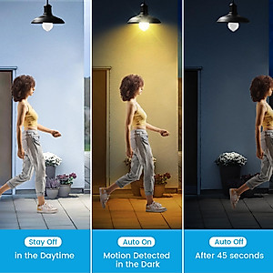 Aovpex Motion Sensor Light Bulbs Dusk to Dawn 13W Equivalent 100W 1100lm Movement Activated Security LED Light Bulb 2700K Warm White, Auto On Off for Porch Garage Basement Hallway Closet, 4 Pack