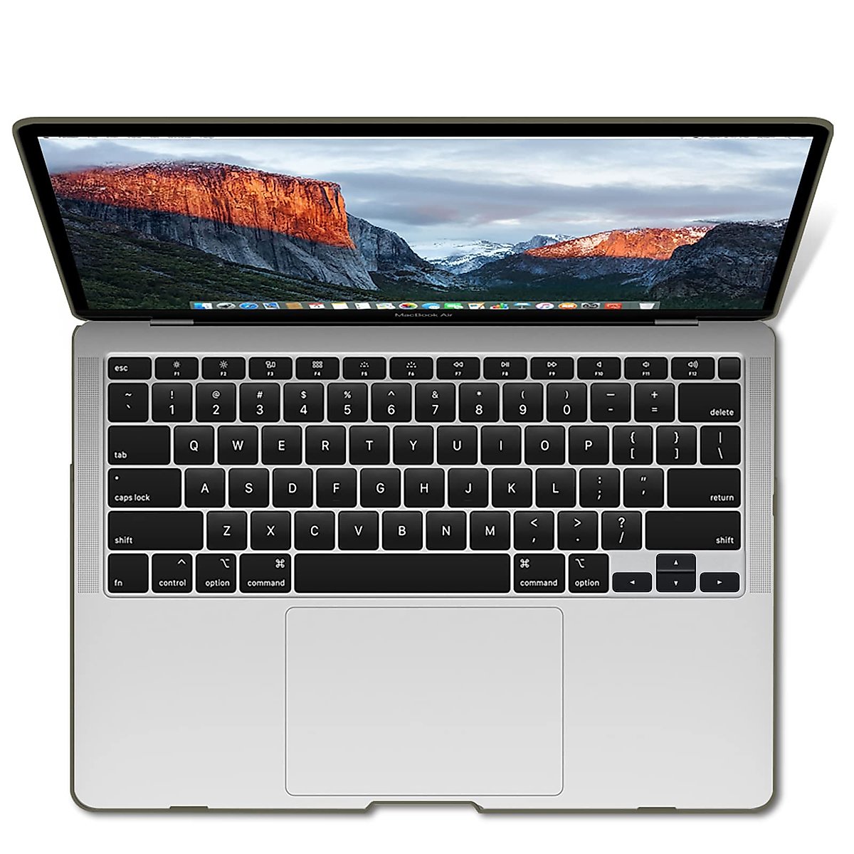 IBENZER Compatible with 2022 2021 2020 MacBook Air 13 inch case M1 A2337 A2179 A1932, Plastic Hard Shell Case for Mac Air 13 Retina Display with Touch ID, Gray, MMA-T13GY