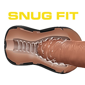 Blush Novelties Coverboy Manny The Fireman - Realistic Male Masturbator Self Lubricating Stroker Textured Ribs for Massaging Pleasure Flesh Feel Gay or Straight Pocket Anal Play - Adult Male Sex Toy