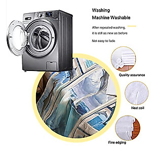 HUGDIY Sea Dolphin Fleece Throw Blanket 54"x70", Soft Cozy Blanket, Lightweight Fuzzy Fluffy Plush Blanket for Bed Sofa Travel