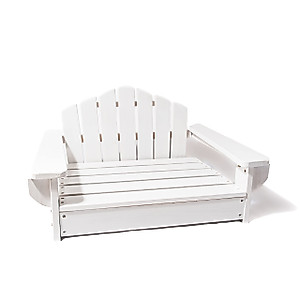 Midlee White Dog Adirondack Chair Bed (X-Large)